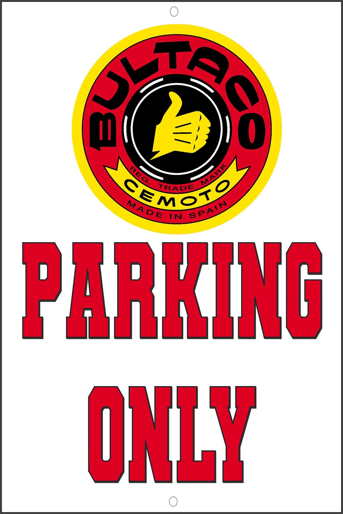 Bultaco Motorcycle Parking Only Metal Sign-free US Ship - Etsy