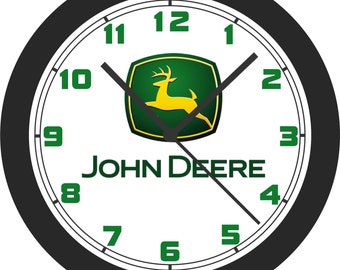 John Deere Emblem Green 15 Inch Double Tube Neon Wall Clock - Etsy