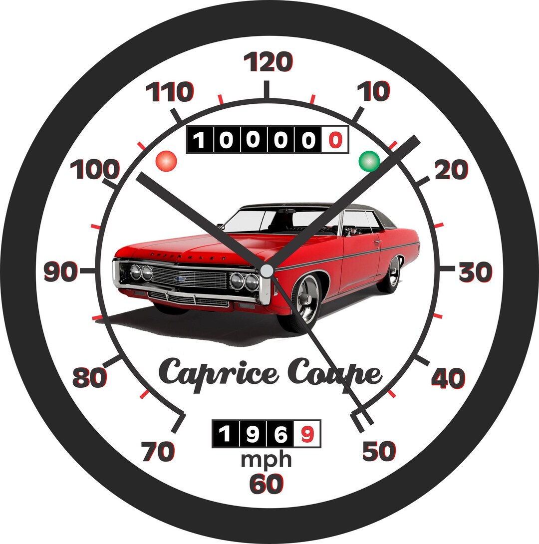 1969 Chevrolet Caprice Coupe Speedometer Style Wall Clock - Etsy