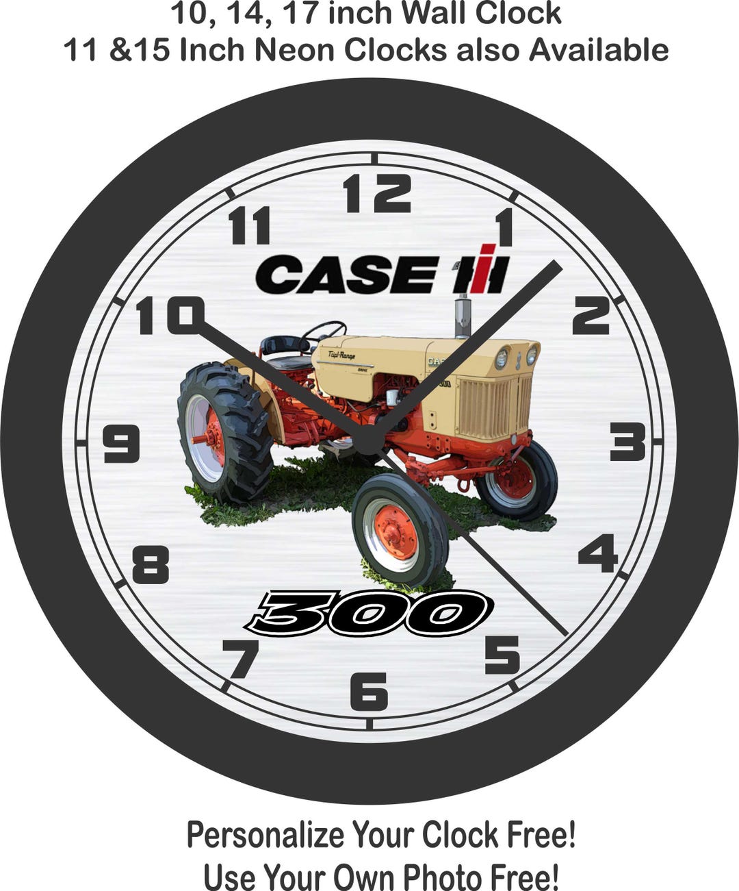 Caser 300 Series Tractor Wall Clock, Vivid 8-color Printing for Rich ...