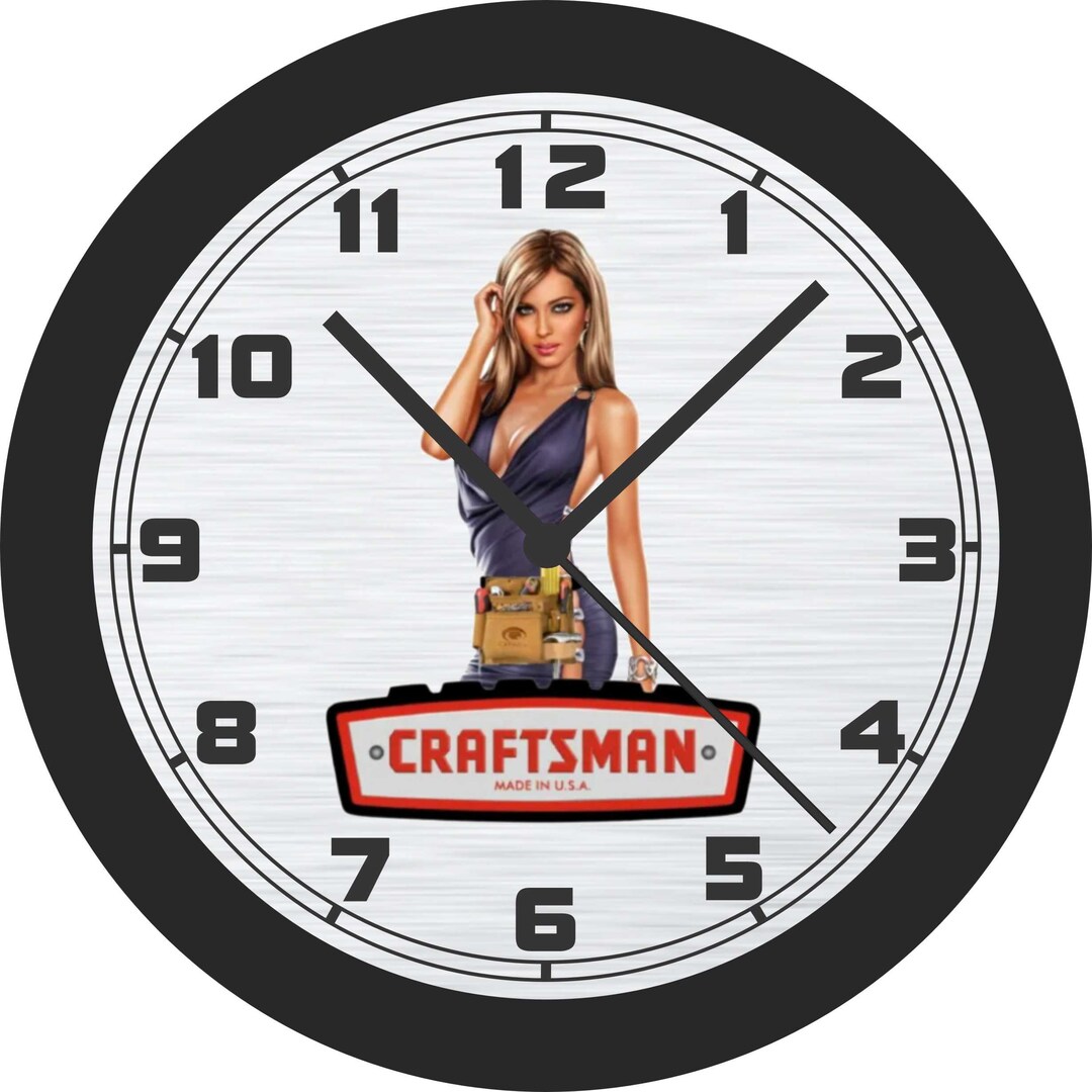 Craftsman Tool Pinup Girl Wall Clock - Etsy