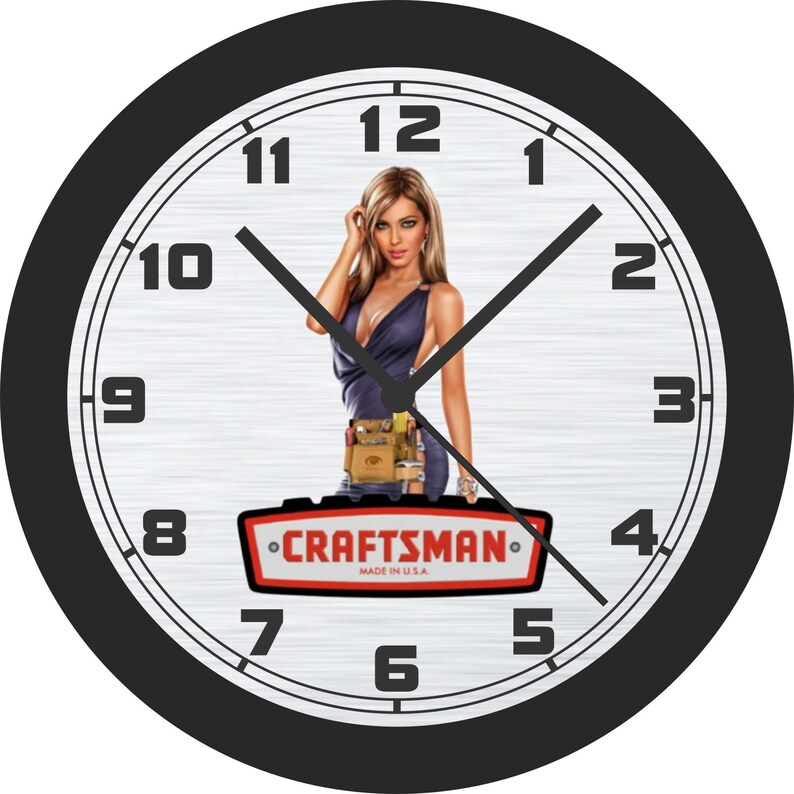 Craftsman Tool Pinup Girl Wall Clock - Etsy