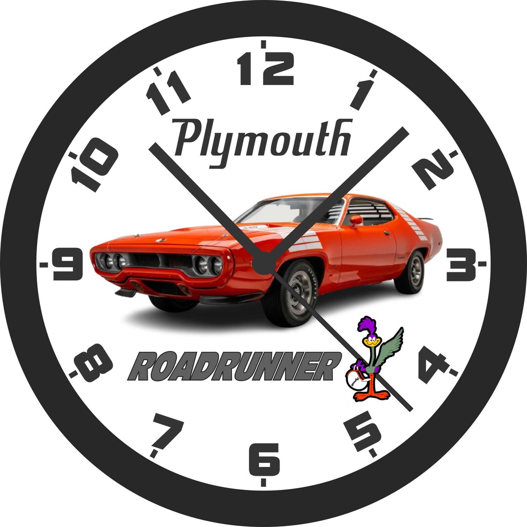 1972 Plymouth Road Runner Wall Clock - Etsy