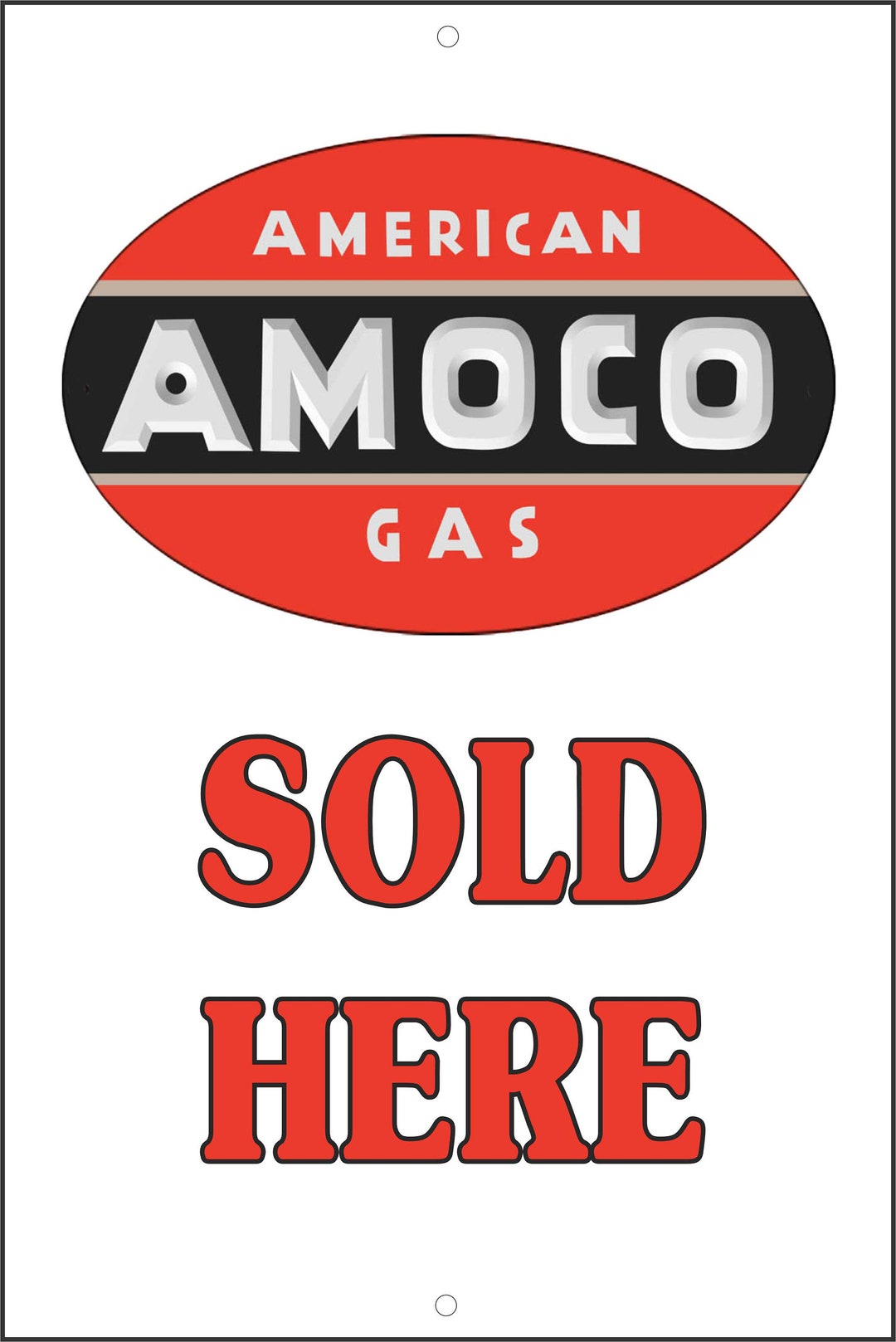 American Amoco Gasoline Sold Here Vintage Style Metal Sign - Etsy