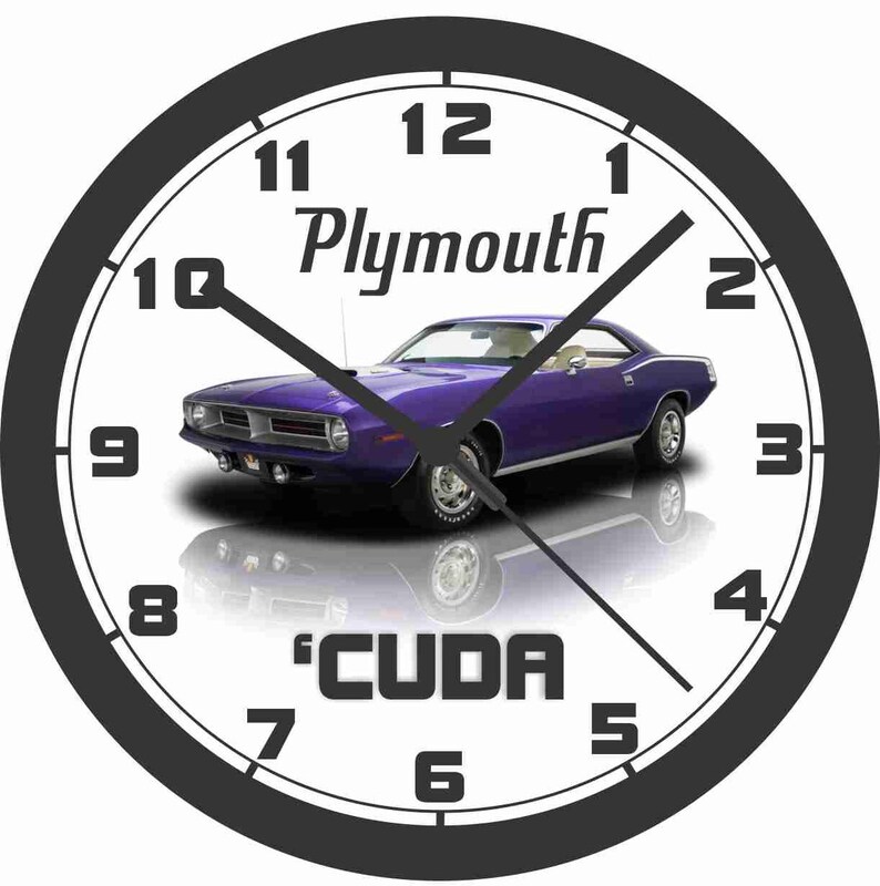 1970 PLYMOUTH CUDA Wall Clock - Etsy