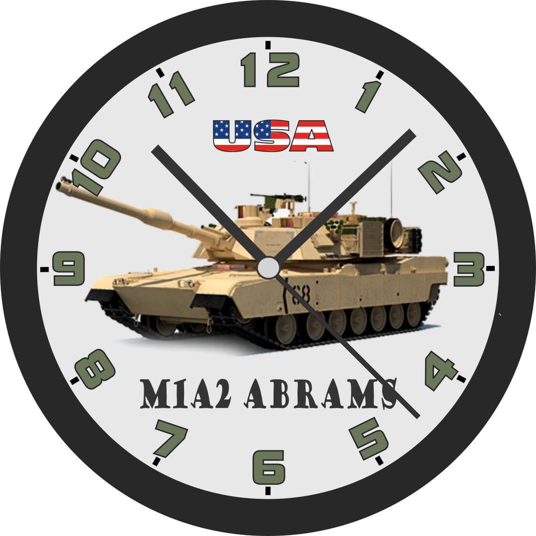 USA Military M1A2 Abrams Tank Wall Clock - Etsy