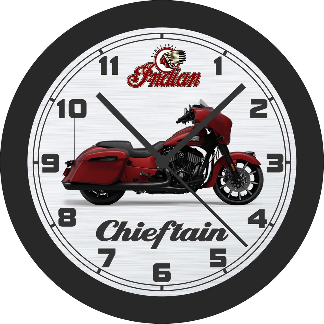 2024 Indian Chieftain Dark Horse Motorcycle Wall Clock - Etsy