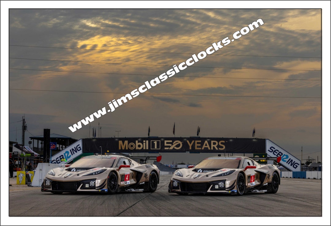 12 Hours of Sebring Racing C8 Corvettes Full-color Poster - Etsy