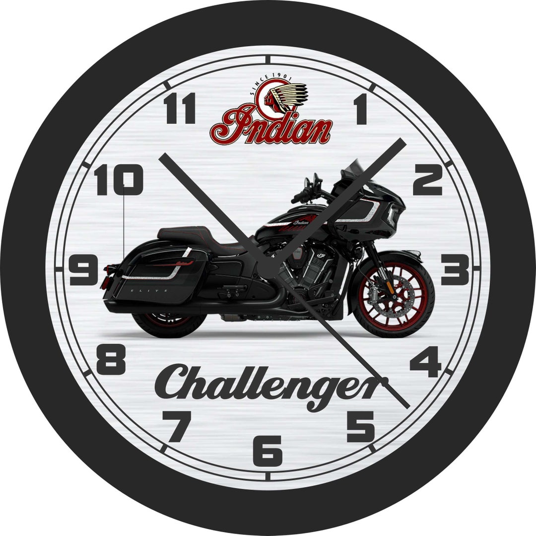 2024 Indian Challenger Elite Motorcycle Wall Clock - Etsy