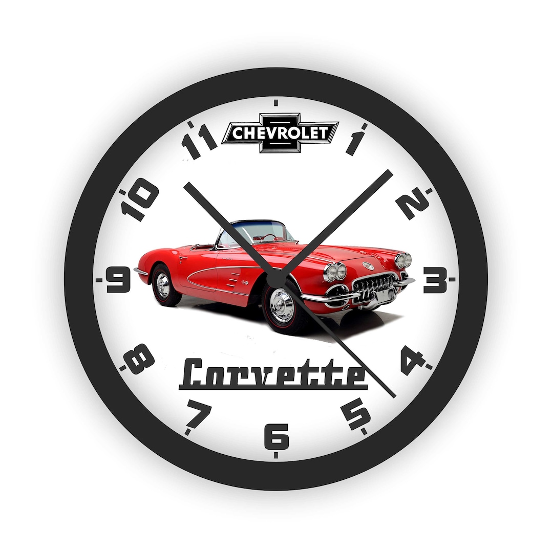 1958 Chevrolet Corvette Wall Clock - Etsy