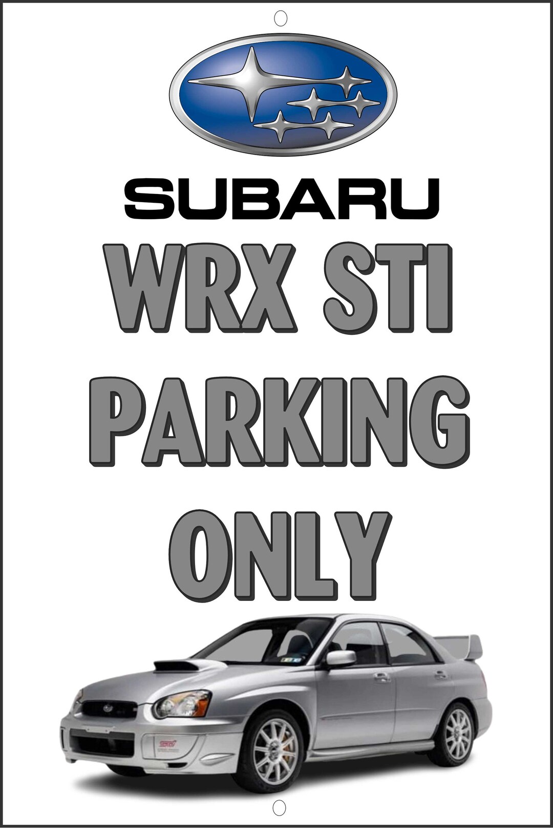 2004 Subaru Impreza WRX STI Parking Only Metal Sign - Etsy