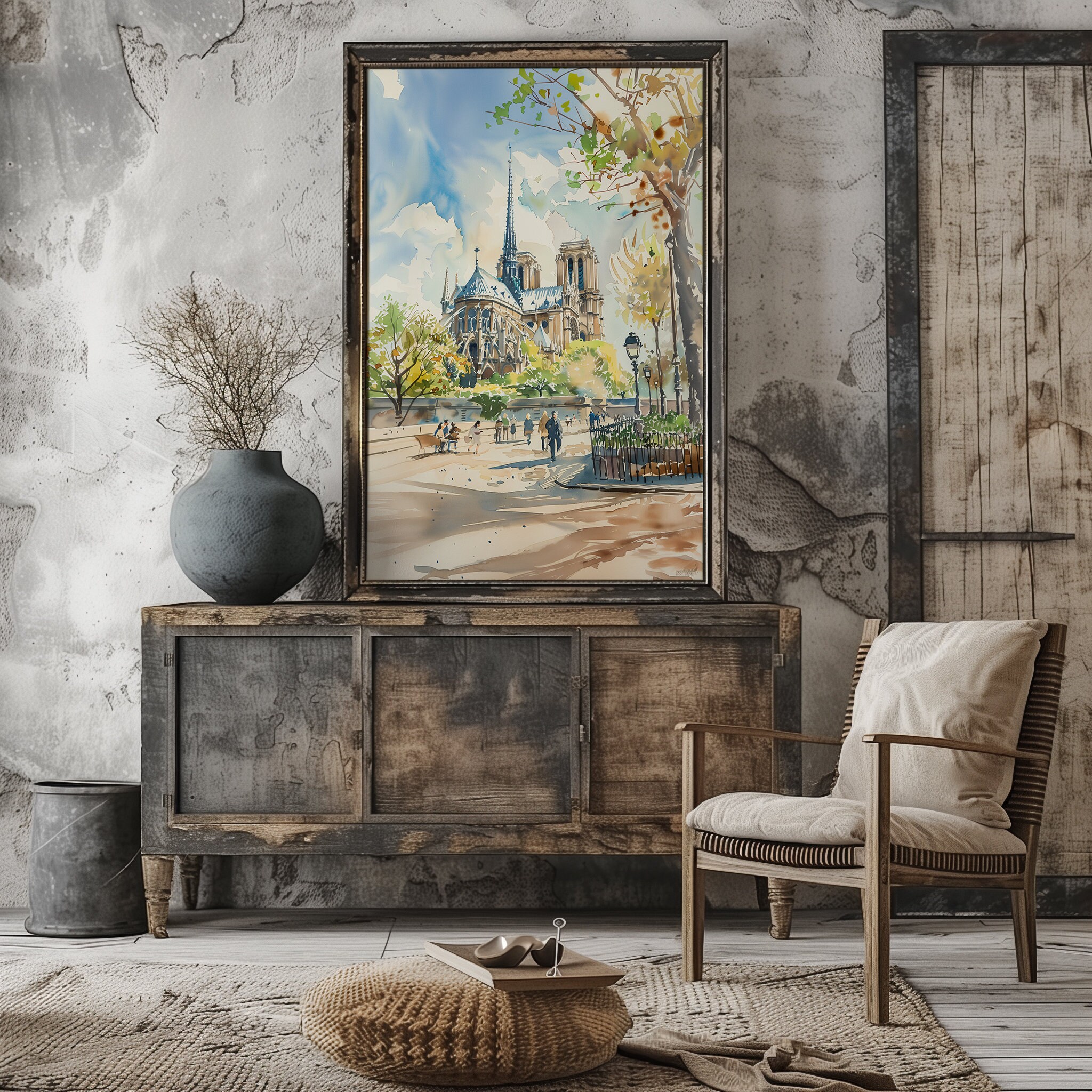 Paris by Day Watercolor Prints, Watercolor Print of Paris, Watercolor ...
