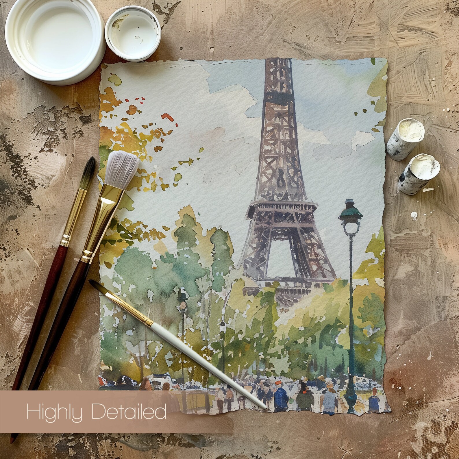 Paris by Day Watercolor Prints, Watercolor Print of Paris, Watercolor ...