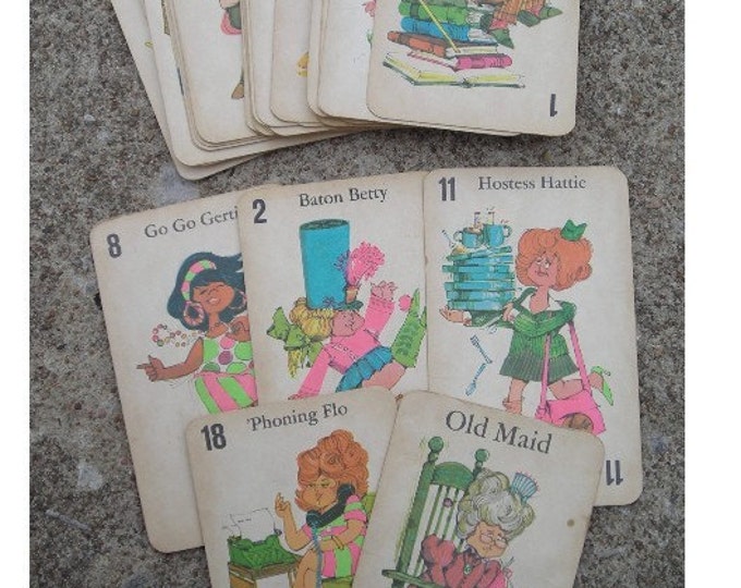 Vintage Old Maid Cards - Etsy