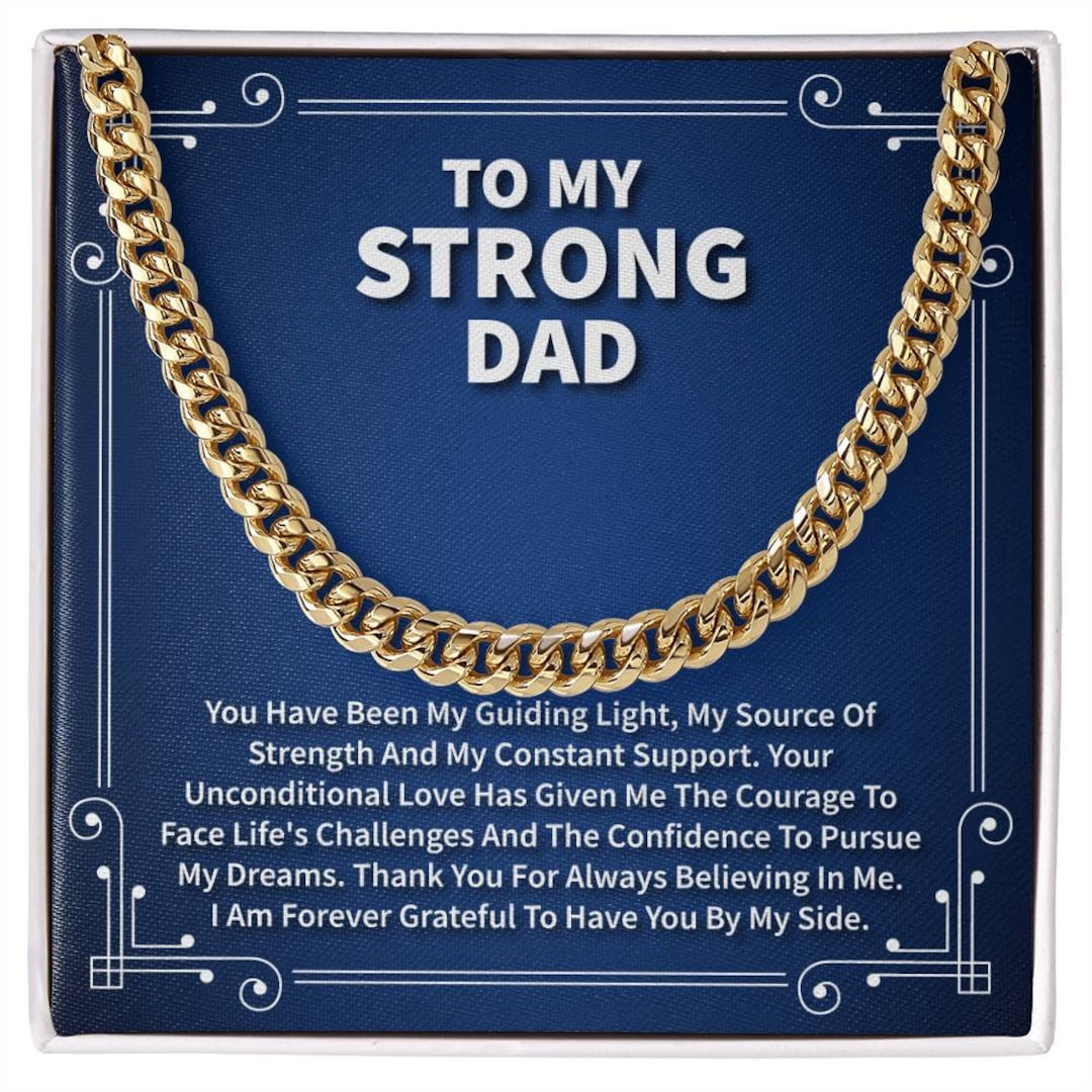 Personalized Cuban Link Chain for Dad, Fathers Day Gift, Gift for Him ...