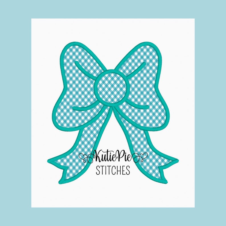 Big Southern Bow Machine Embroidery Satin Stitch Applique Design - Etsy