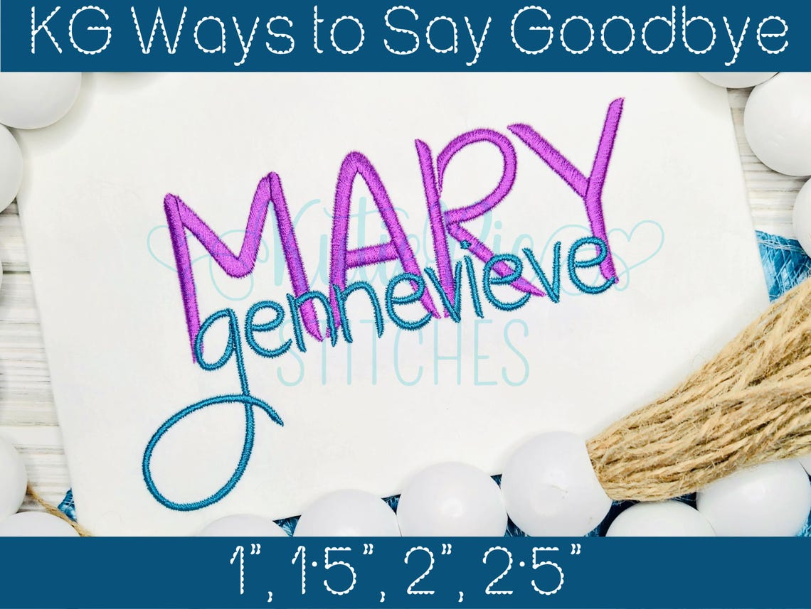KG Ways to Say Goodbye Kutie Pie Stiches Satin Stitch Machine ...