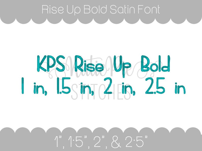 Rise up Bold KPS Satin Stitch Machine Embroidery Font - Etsy