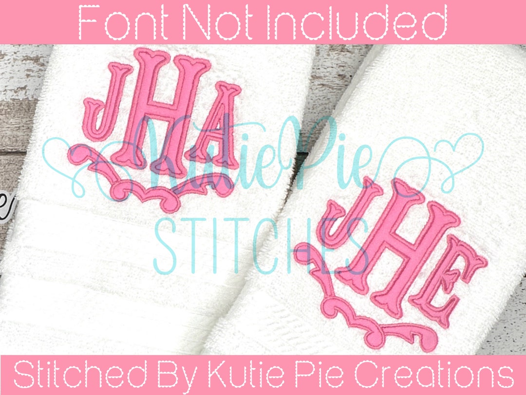 Monogram Accent Machine Embroidery Applique Design Flourish - Etsy