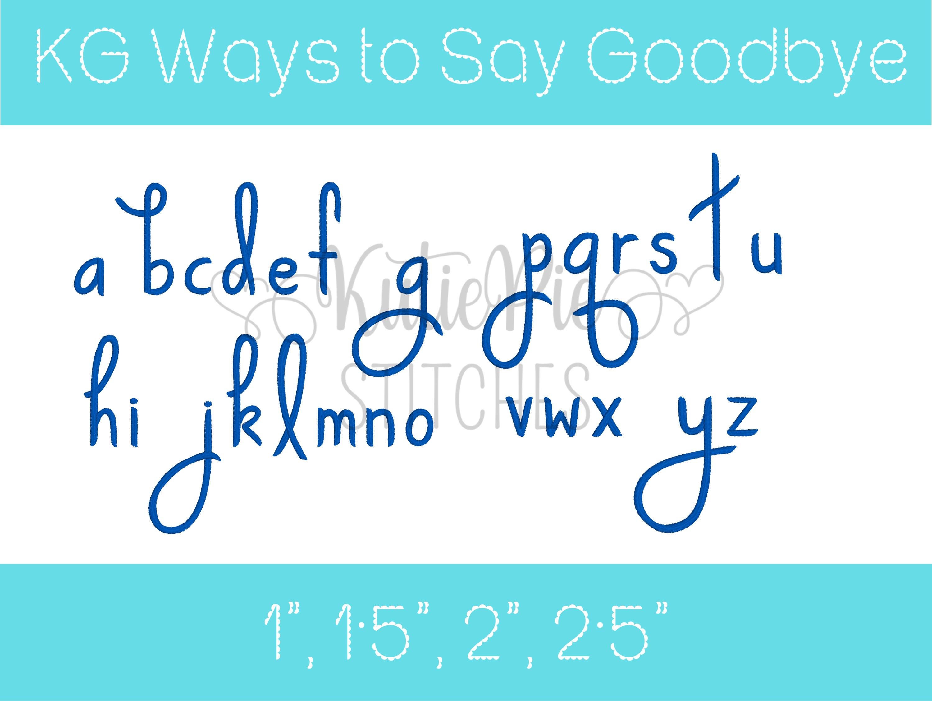 KG Ways to Say Goodbye Kutie Pie Stiches Satin Stitch Machine ...