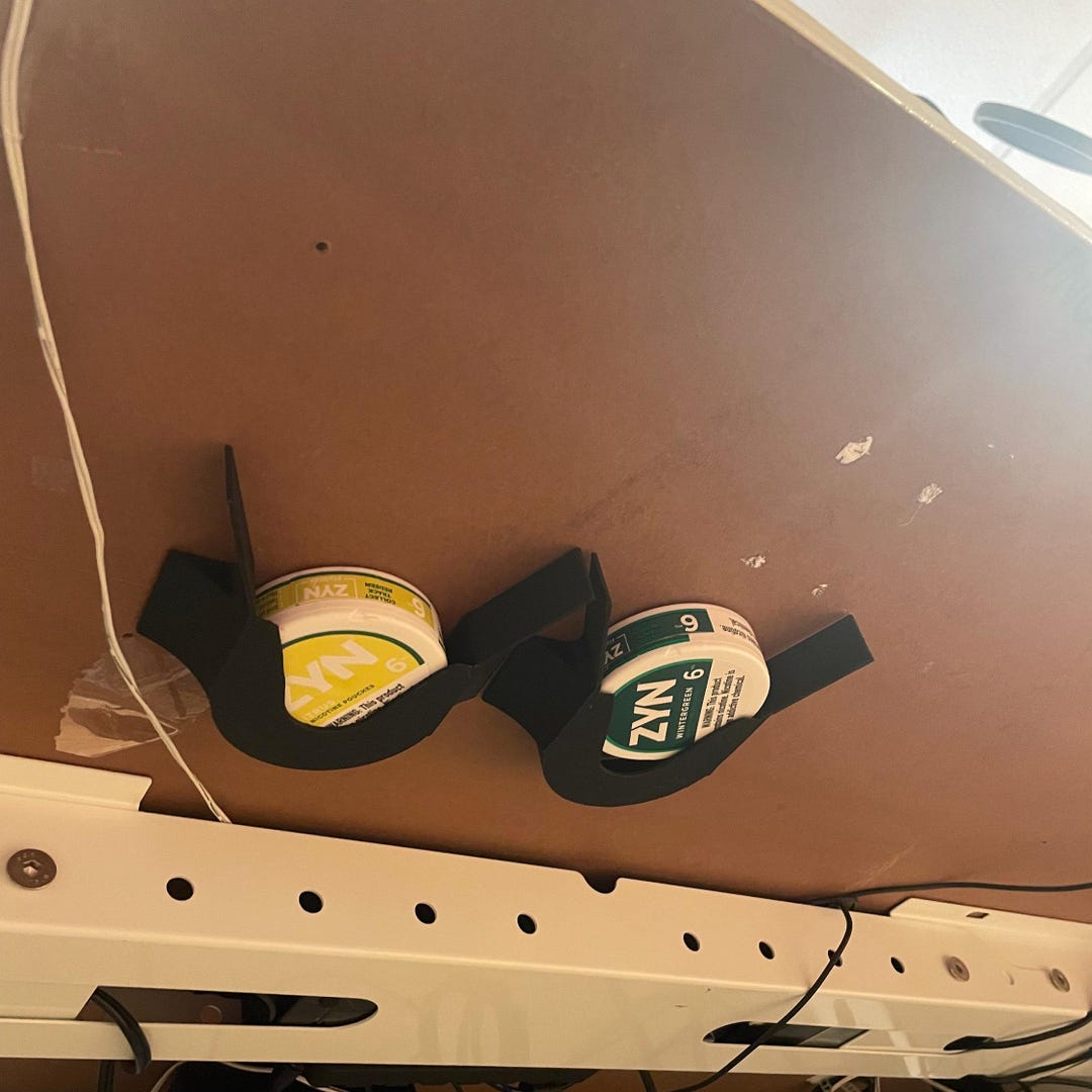 ZYN Can Holder Under Desk Easy Access - Etsy