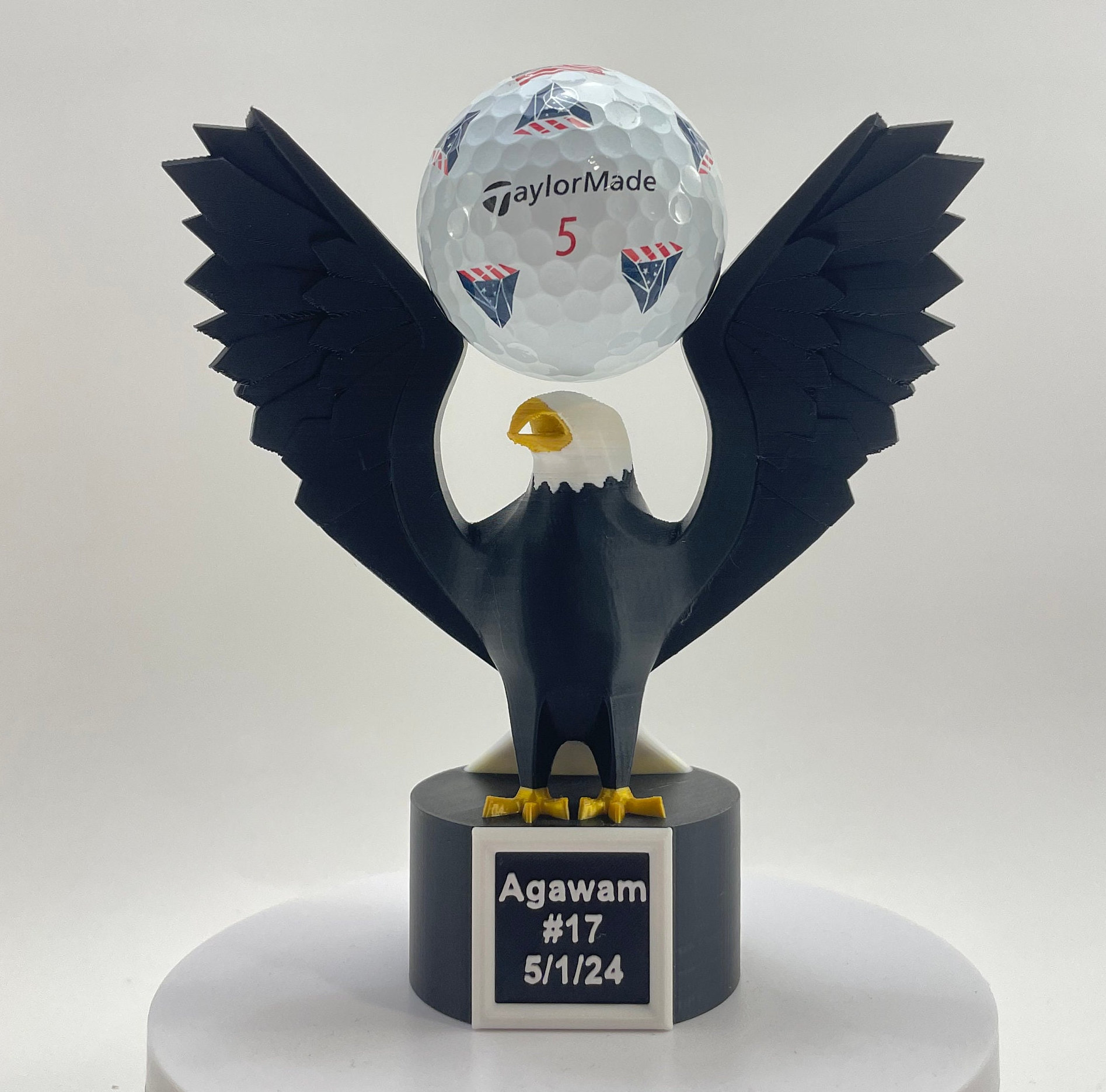 Golf Eagle Trophy (customize Lettering Available) - Etsy