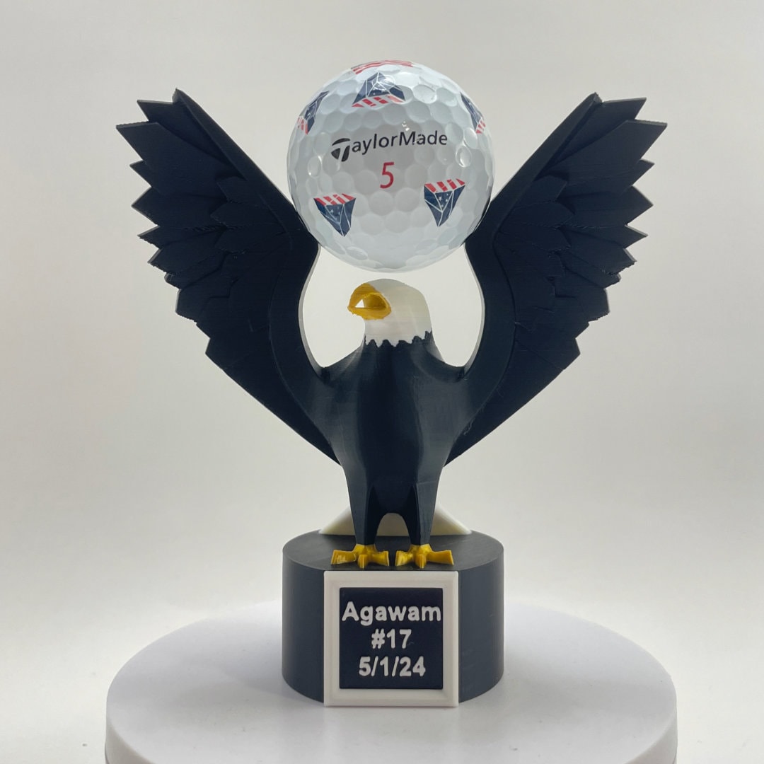 Golf Eagle Trophy (customize Lettering Available) - Etsy