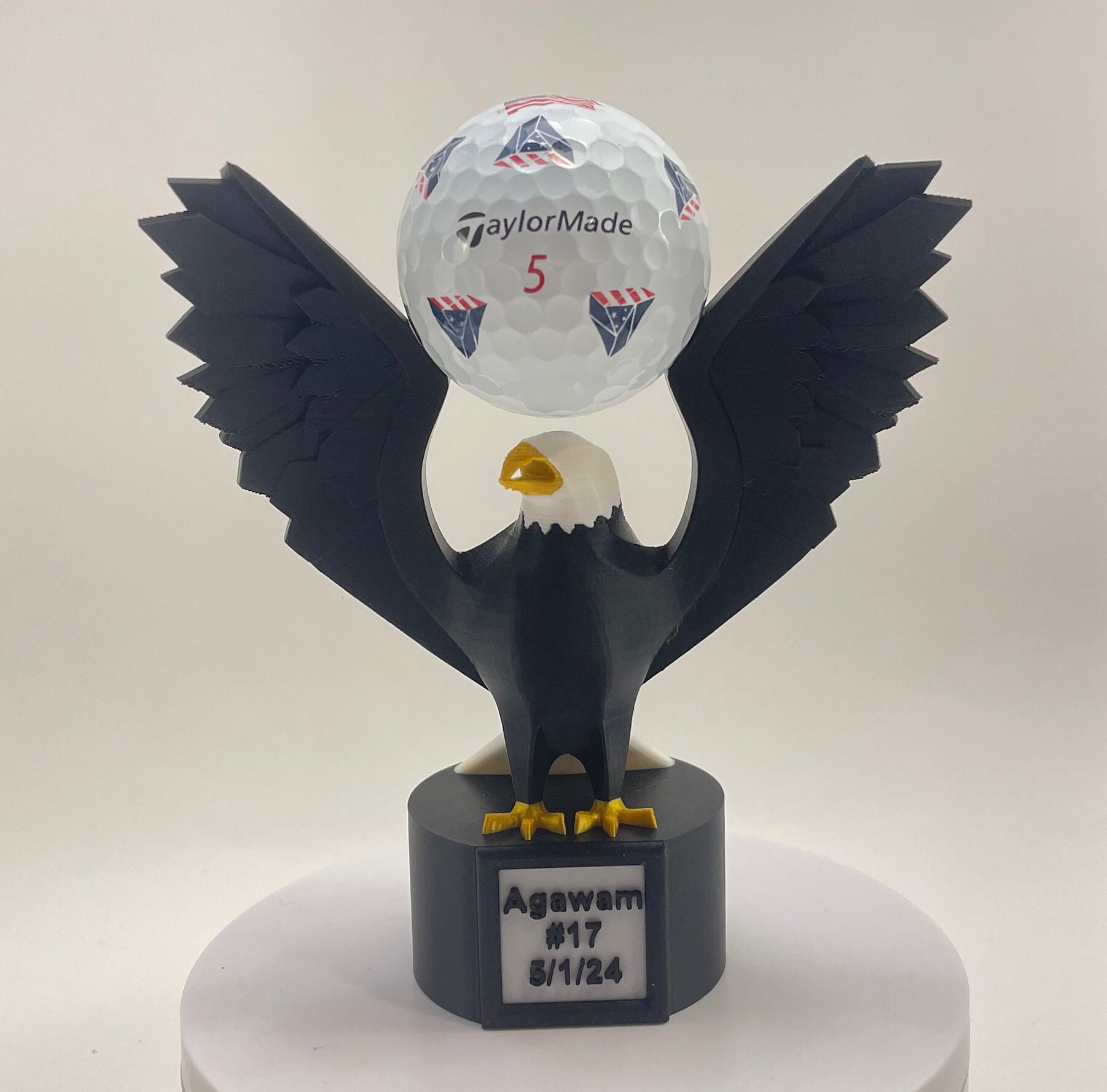 Golf Eagle Trophy (customize Lettering Available) - Etsy