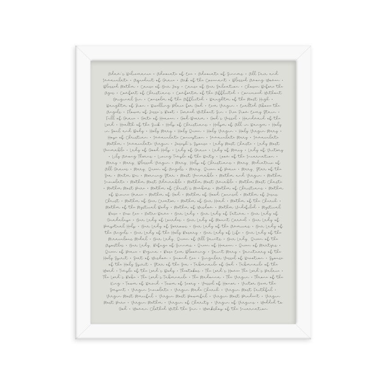 Mary's Titles Catholic Art Blessed Mother Decor Holy Mary Art Gift for ...