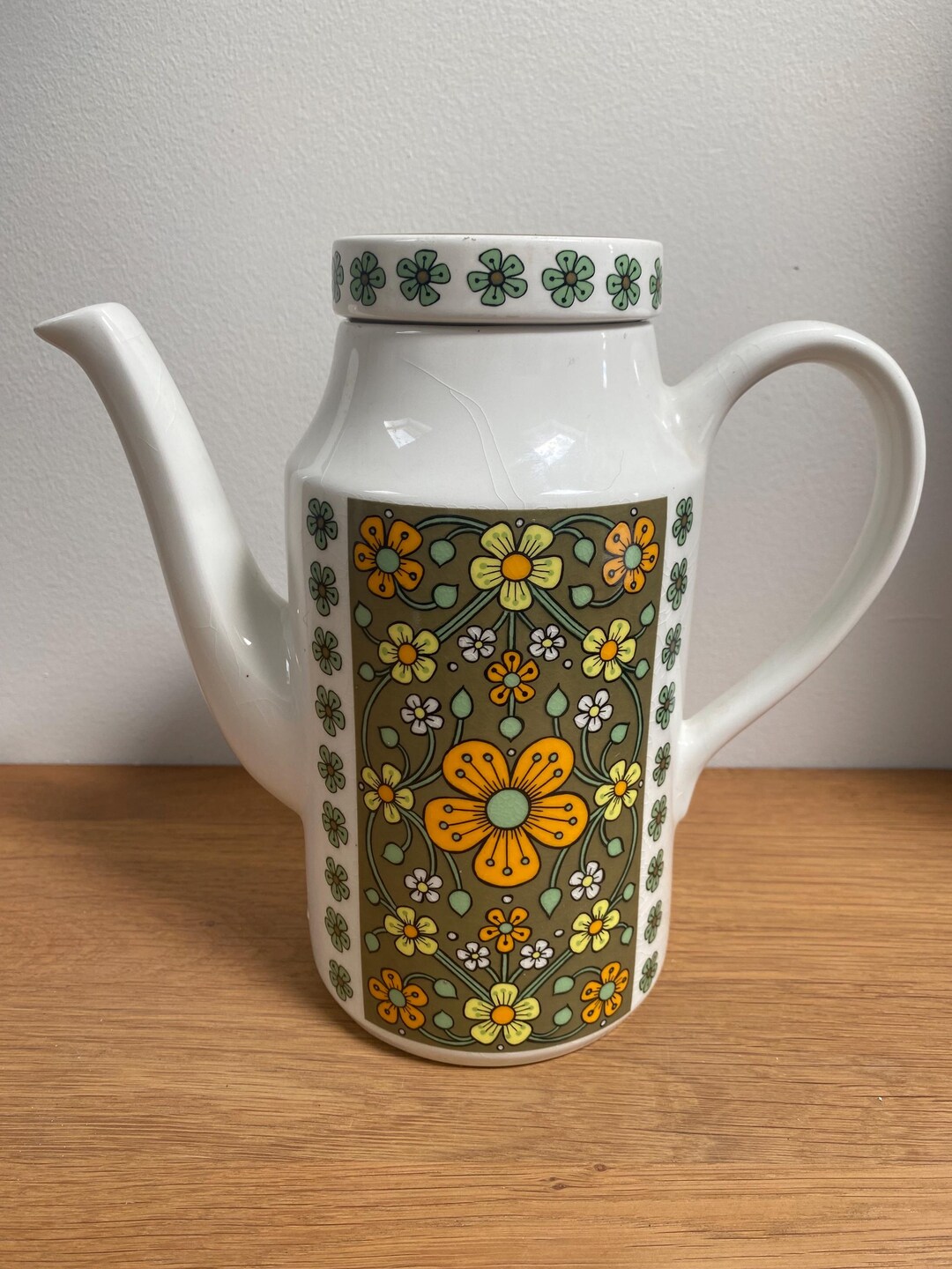 1960s Retro Midwinter Jasmine Coffee Pot by Jessie Tait - Etsy