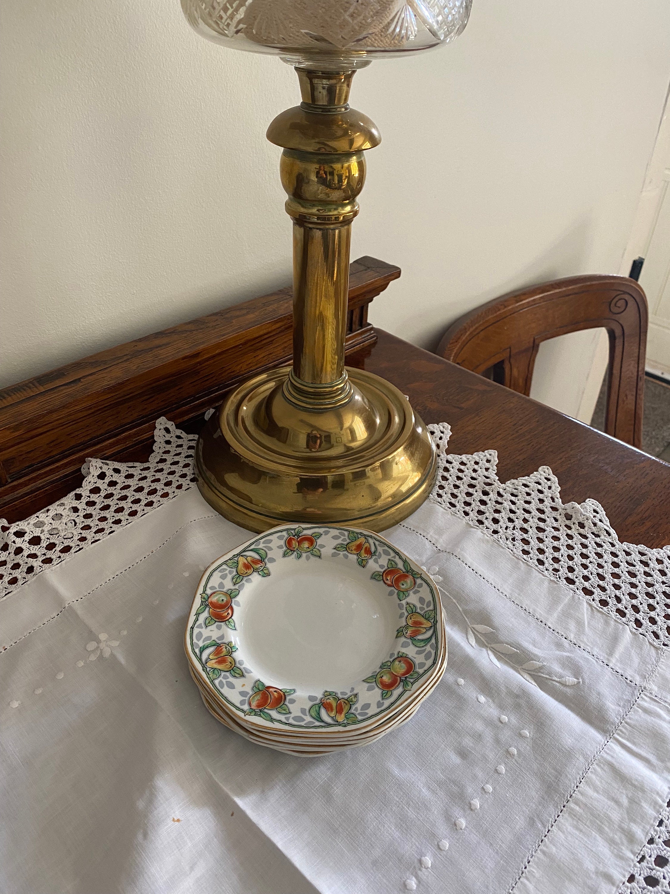 6 Art Deco Style Soho Solian Side Plates With Fruit Design/6 Art Deco ...