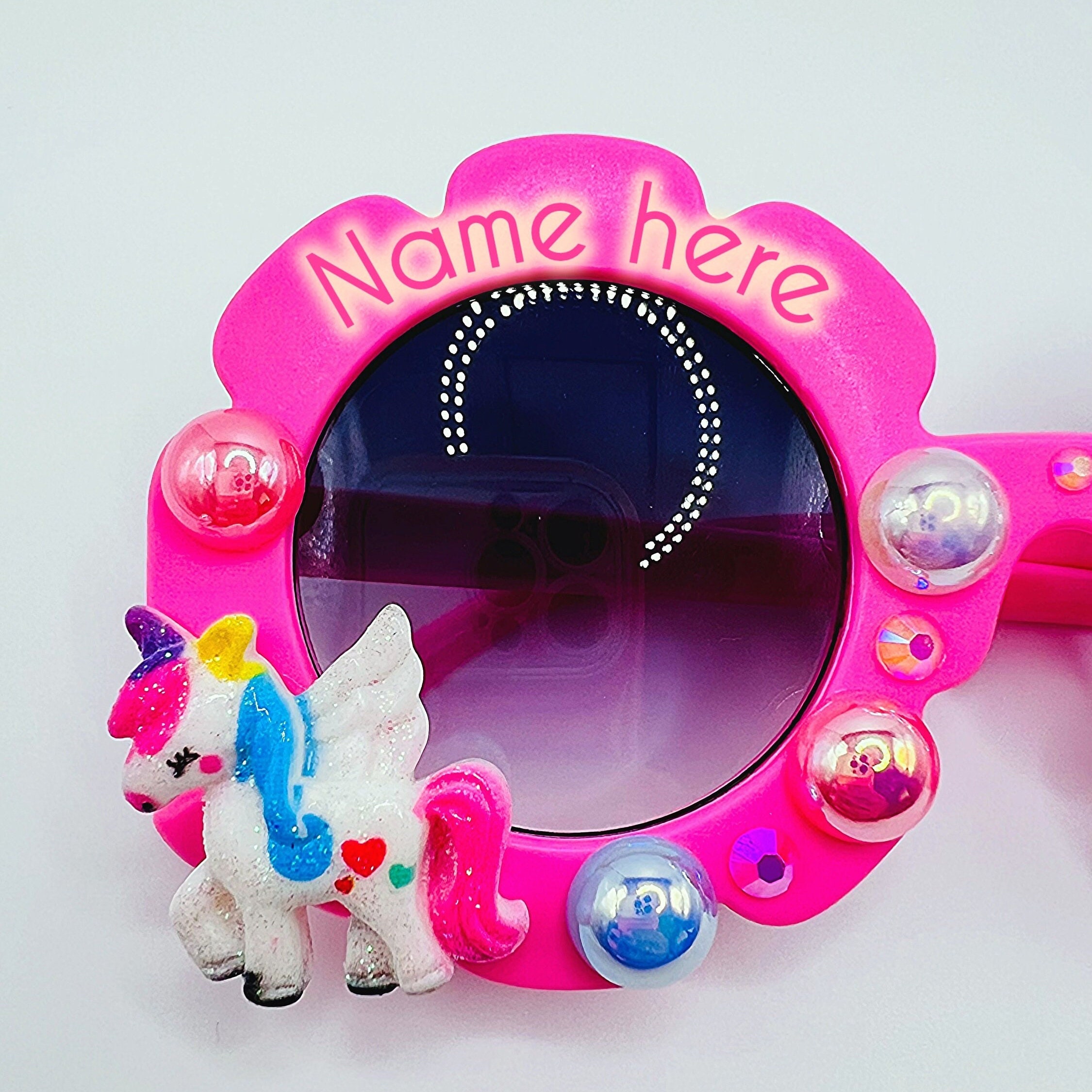 Personalized Girls Unicorn Rainbow Sunnies, Unicorn Sunglasses, Custom ...