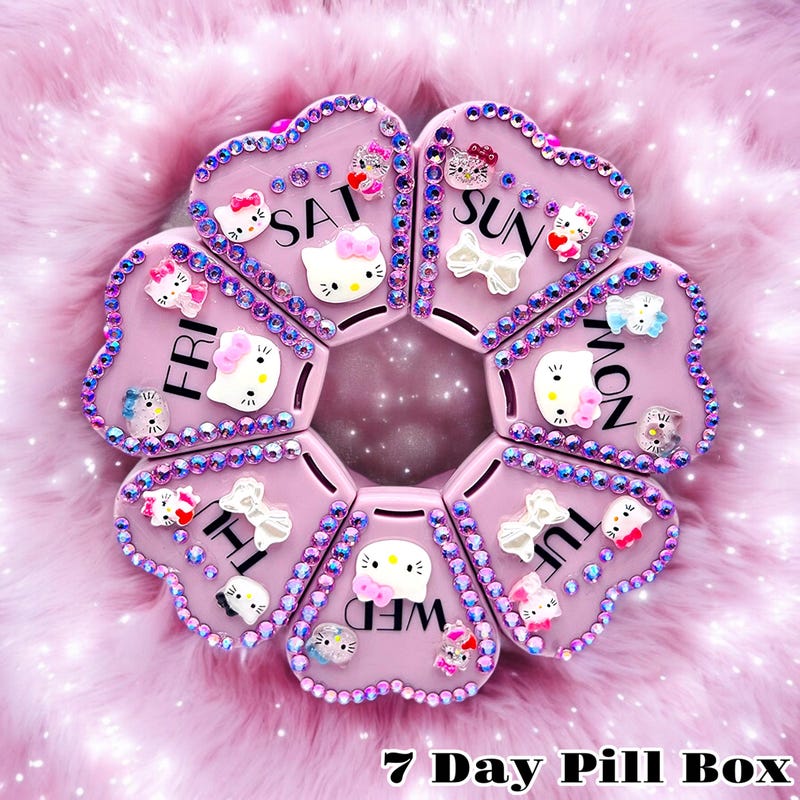 7 Day Cute Pill Organizer - Etsy