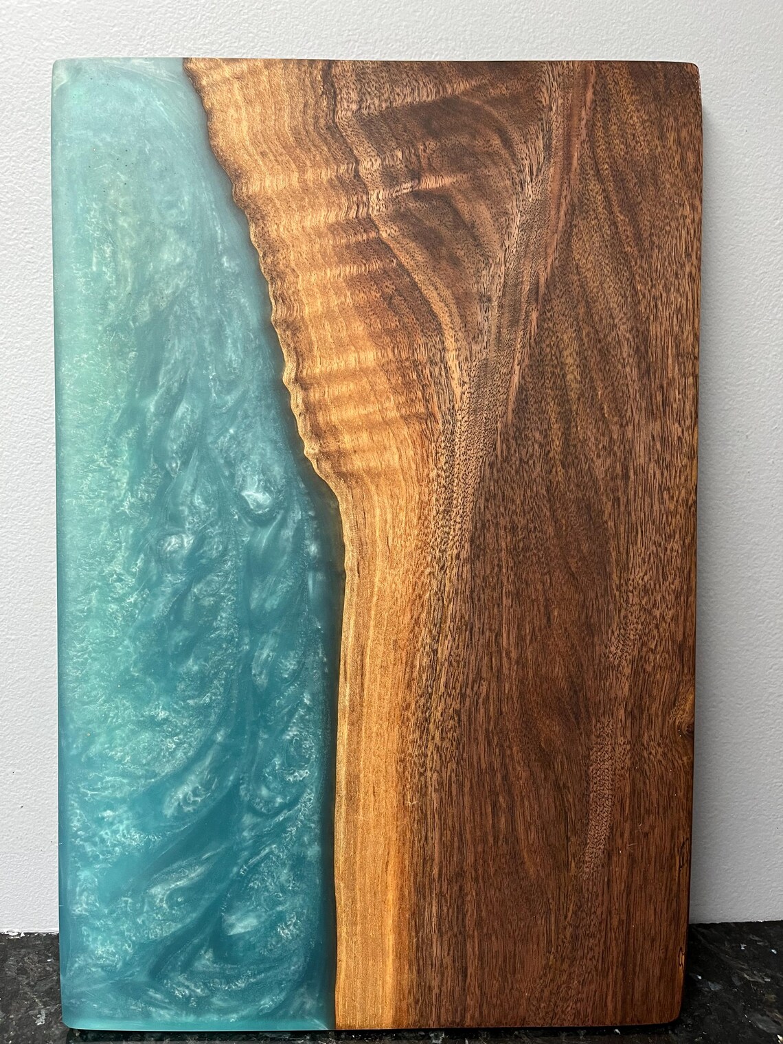 Handmade Green Epoxy and Wood Charcuterie Board - Etsy