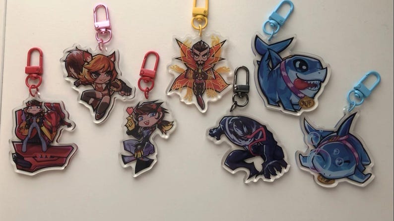 Marvel Rivals Keychains: Jeff the Land Shark/peni Parker/venom/dr ...