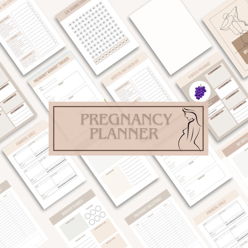 Digital Pregnancy Planner, Pregnancy Planner Printable, Printable ...
