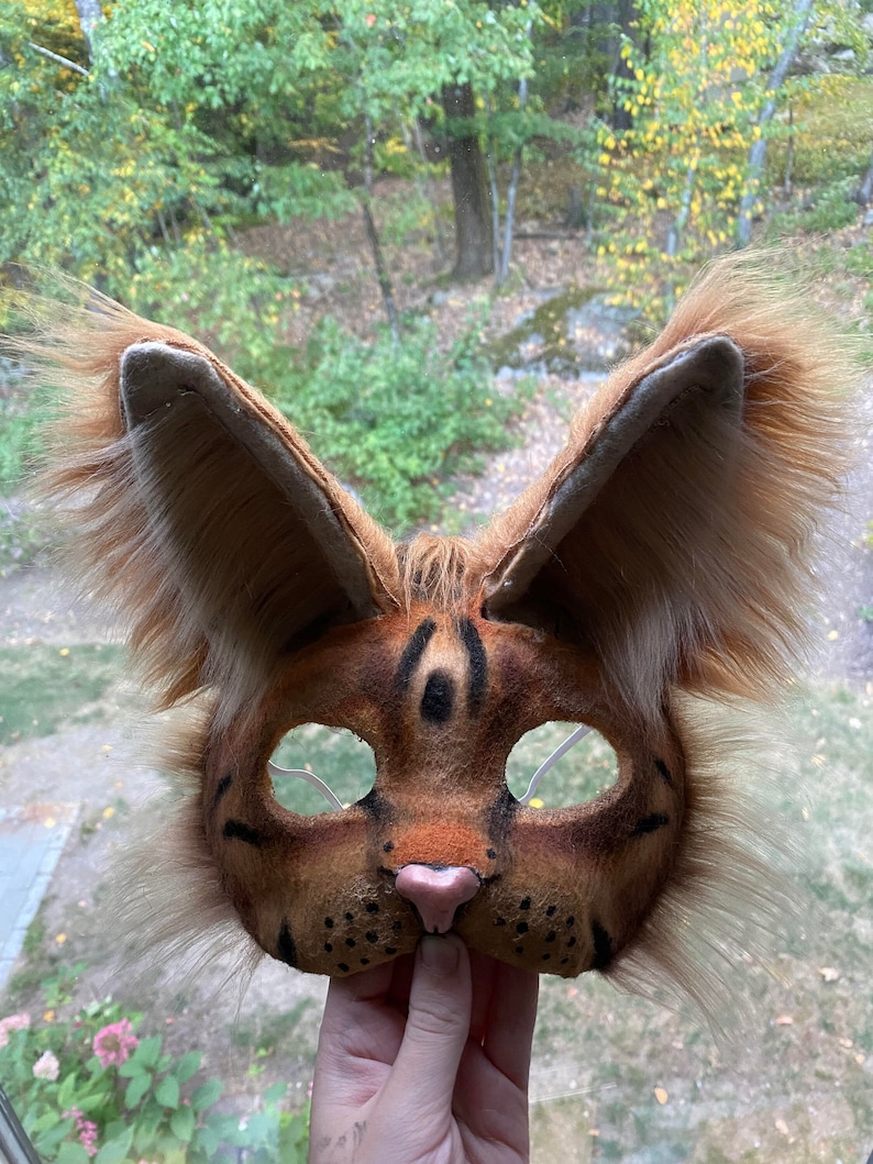 Brown, Orange and Tan Striped Tabby Cat Mask - Etsy