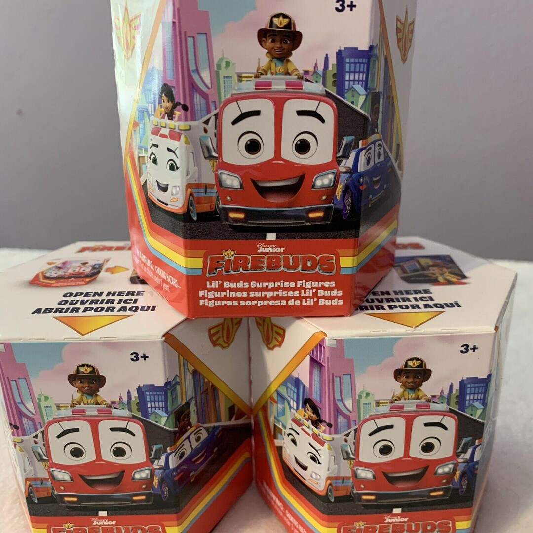 Lot of 3 Disney Jr Firebuds Lil Buds Surprise Figures New Sealed Spin ...