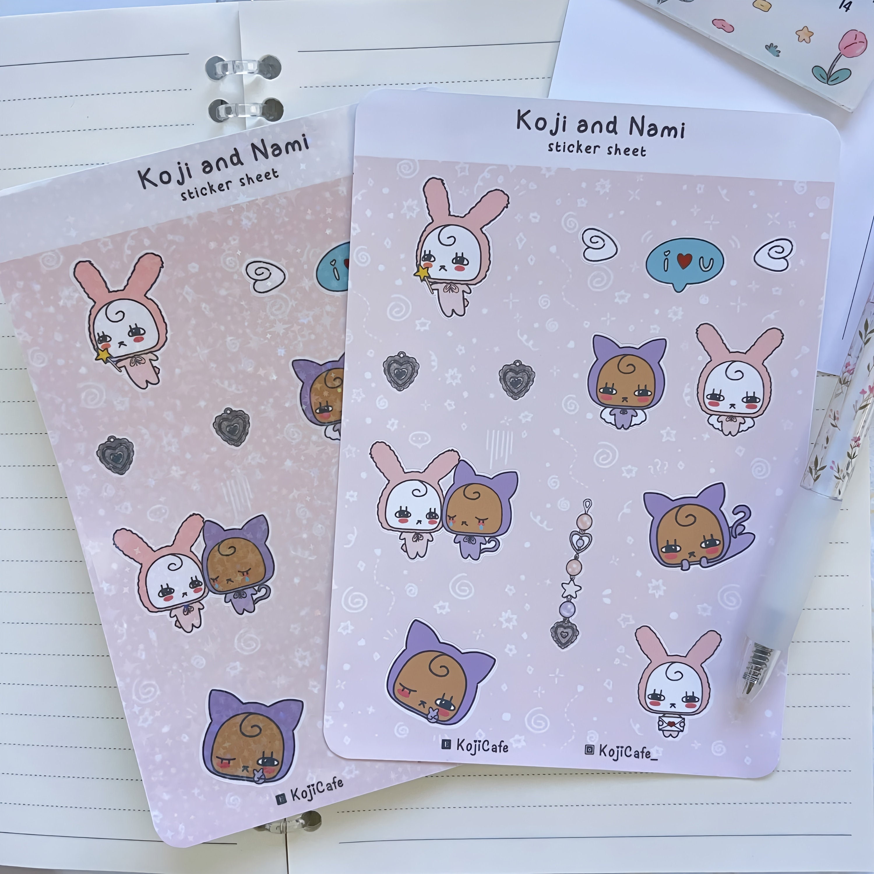 Koji & Nami Sticker Sheet Cute Stickers Deco Korean Stationery Polco ...