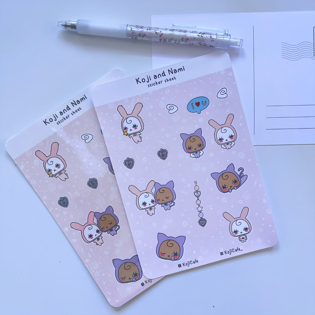Koji & Nami Sticker Sheet Cute Stickers Deco Korean Stationery Polco ...