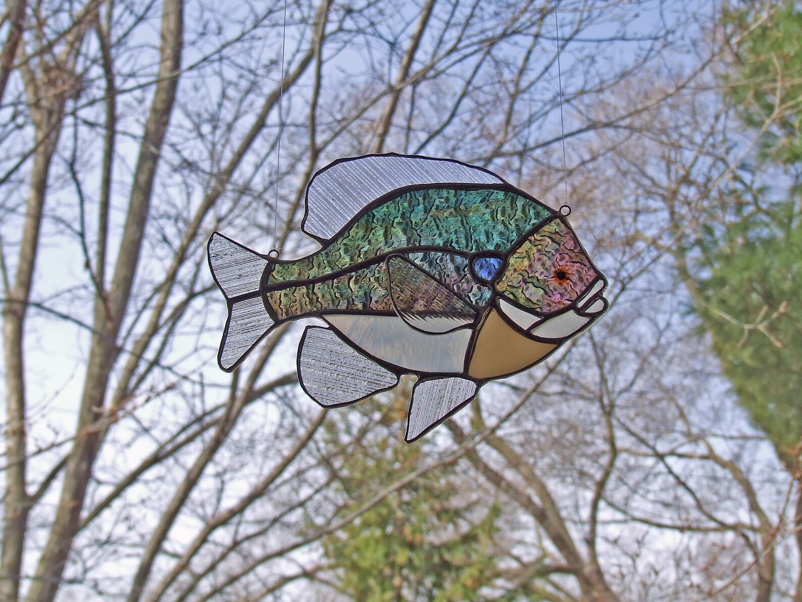 Stained Glass Bluegill Sunfish, Father's Day Gift, Man Cave Gift ...