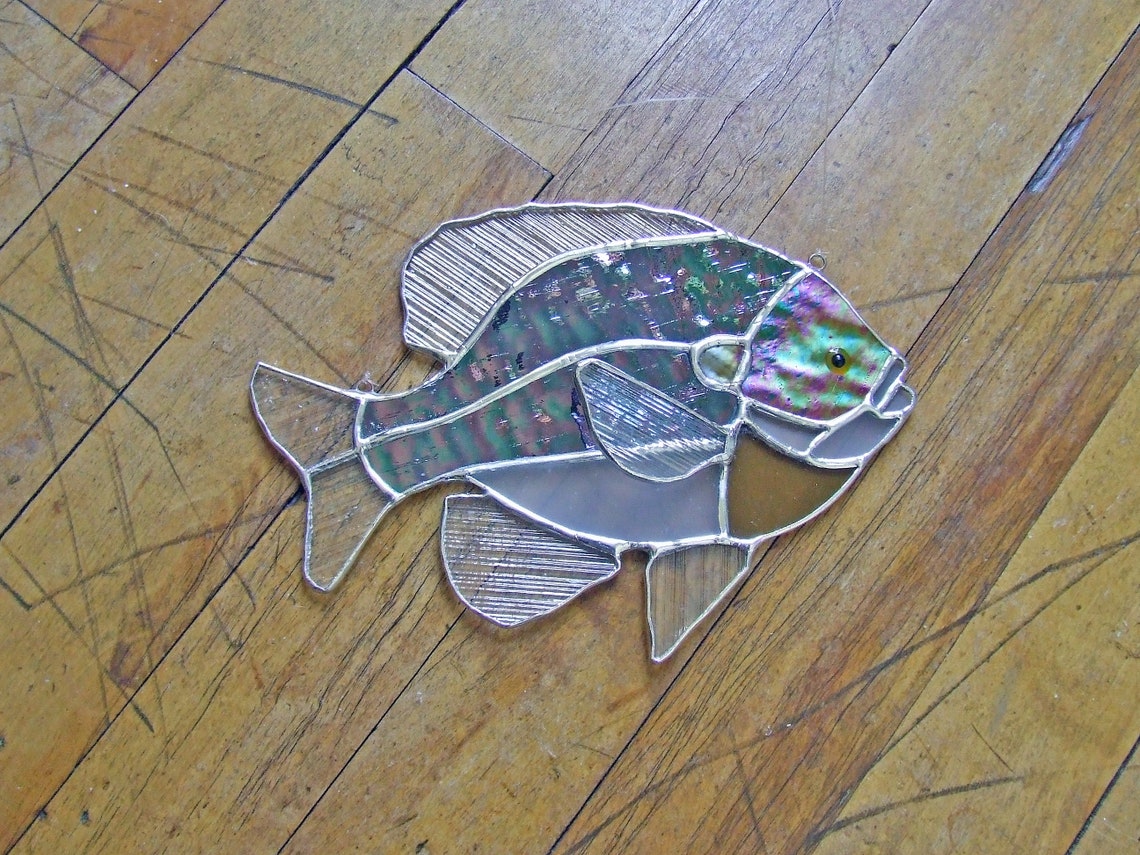 Stained Glass Bluegill Sunfish, Father's Day Gift, Man Cave Gift ...