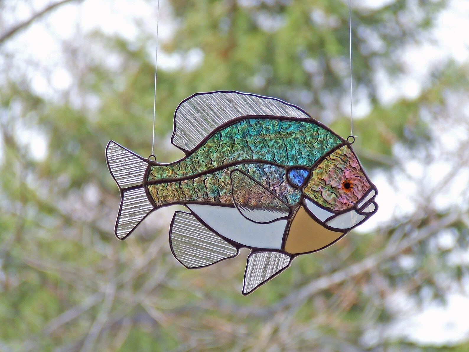 Stained Glass Bluegill Sunfish, Father's Day Gift, Man Cave Gift ...