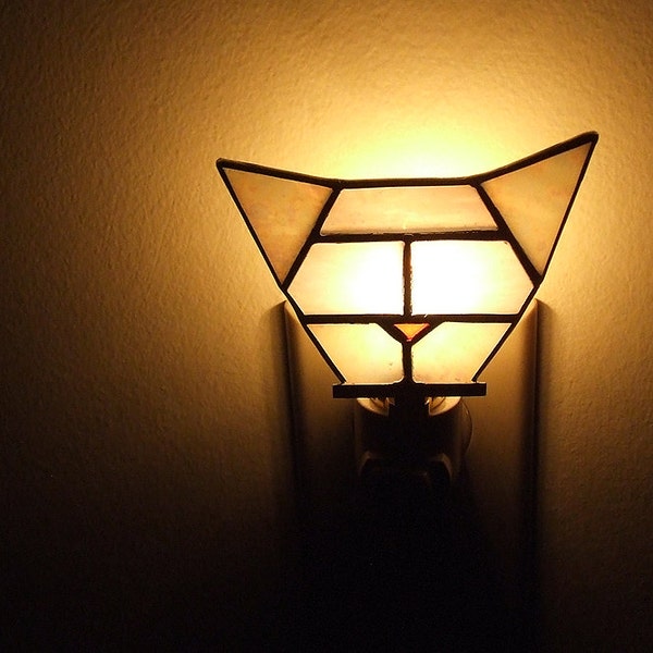 Stained Glass Cat Night Light - Etsy