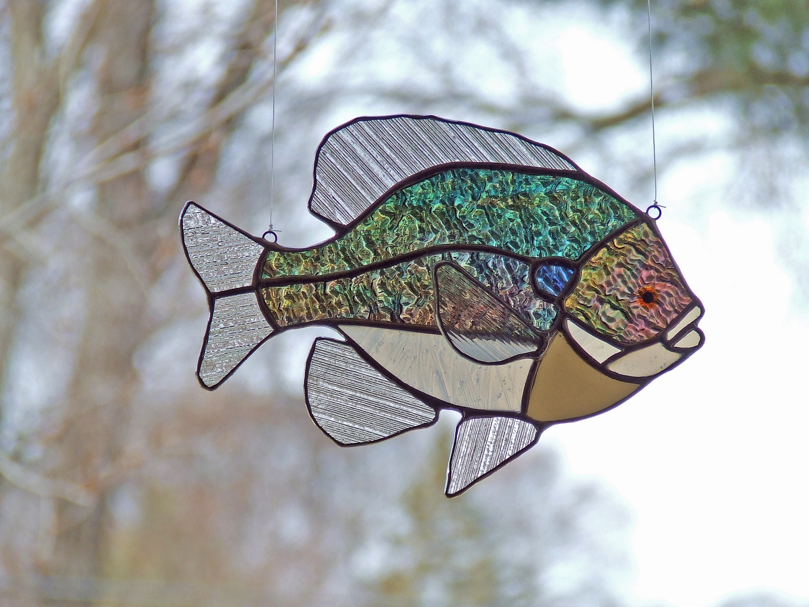 Stained Glass Bluegill Sunfish, Father's Day Gift, Man Cave Gift ...