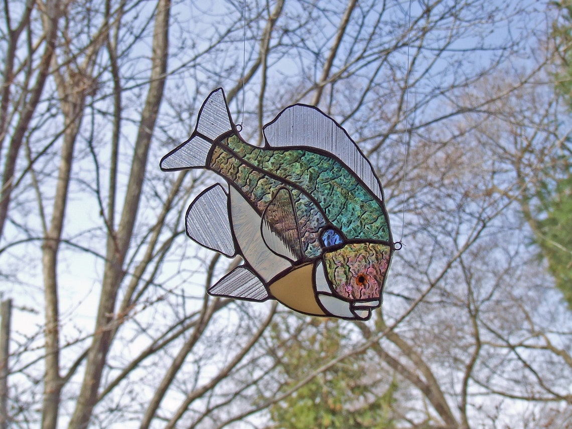 Stained Glass Bluegill Sunfish, Father's Day Gift, Man Cave Gift ...