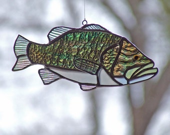 Largemouth Bass Stained Glass Pattern - Etsy