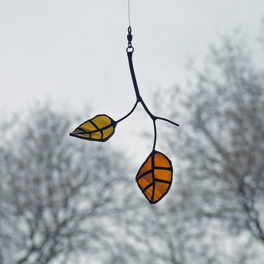 Eco Friendly Gift Little Glass Elm Leaves Recycled Glass - Etsy