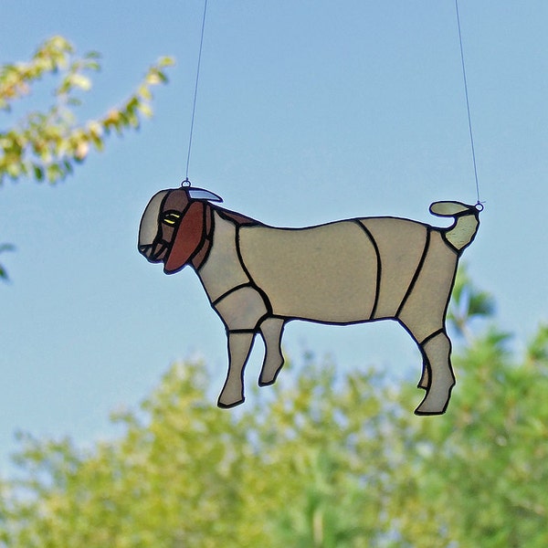 Stained Glass Goat - Etsy