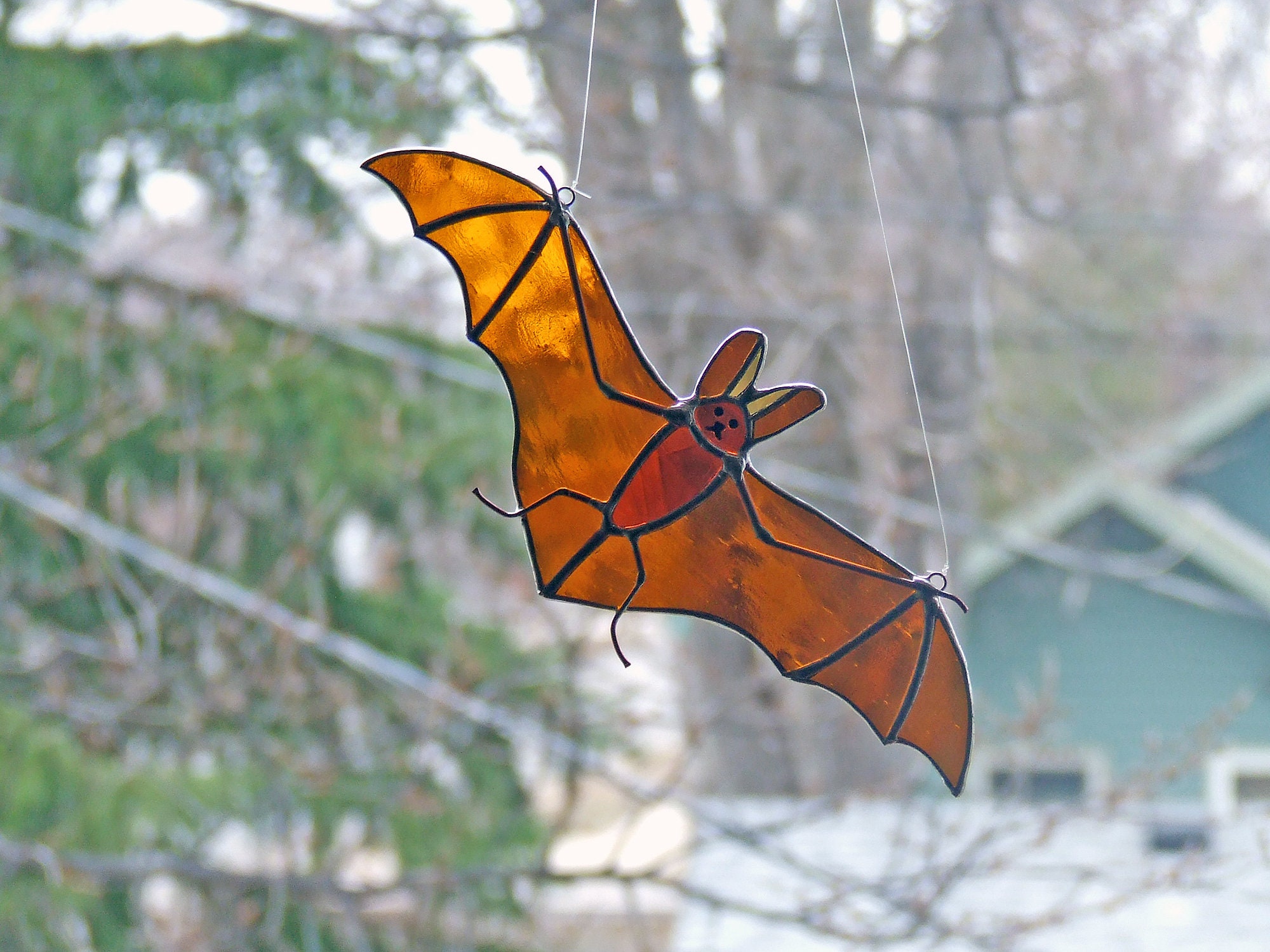 Stained Glass Sun Catcher Bat Madagascar Sucker-footed Bat myzopoda ...